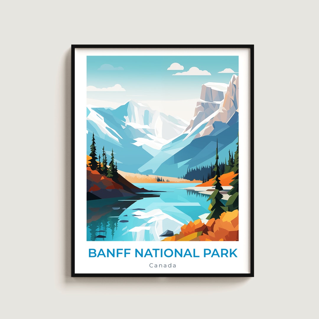 Banff National Park Travel Print Wall Art Gift Canada Travel Poster ...
