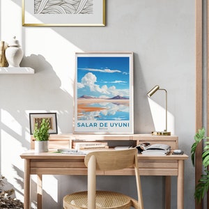Salar De Uyuni Travel Poster Wall Art Gift Bolivia Travel Print Gift ...