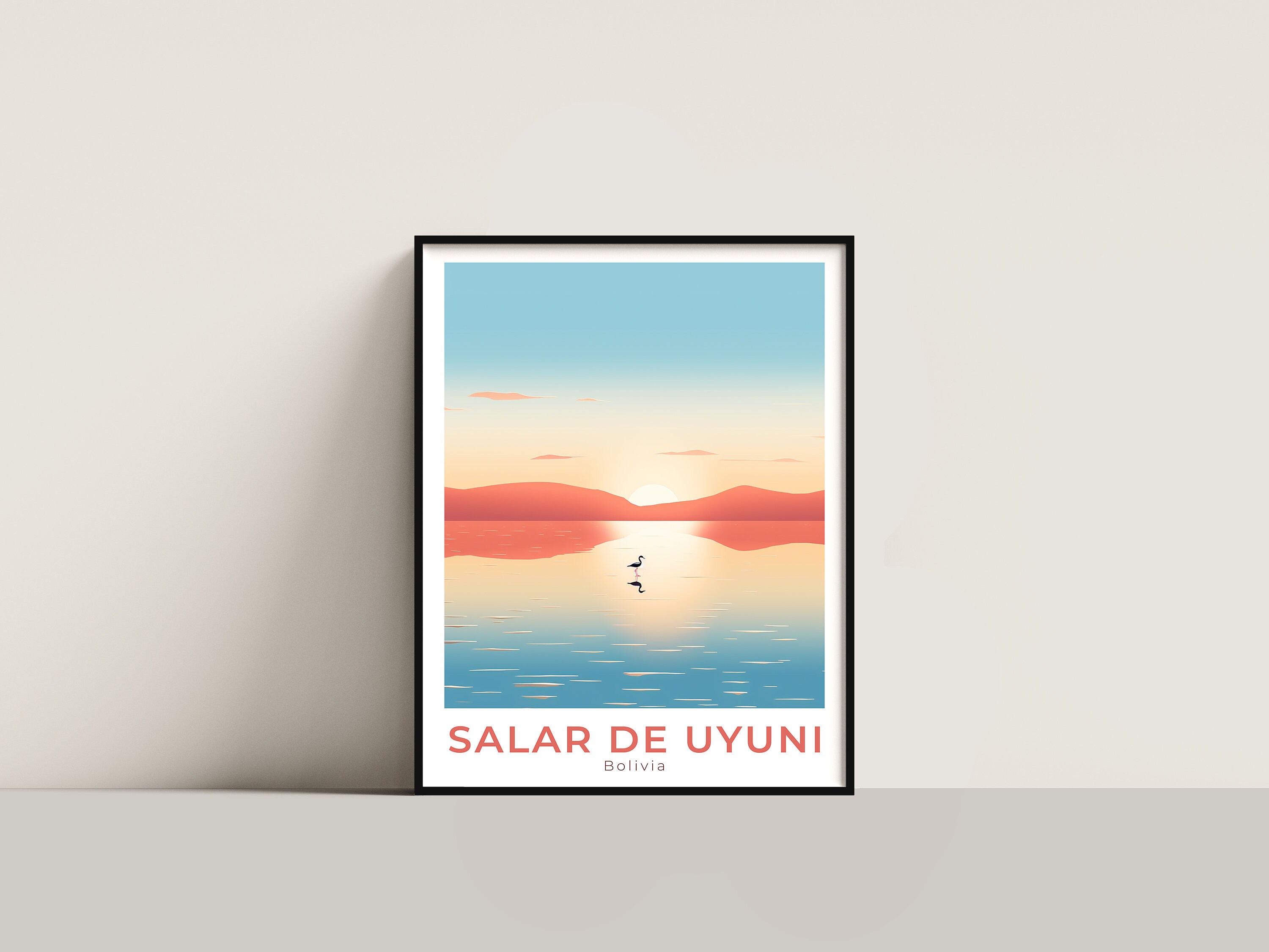 Salar De Uyuni Travel Poster Wall Art Gift Bolivia Travel Print Gift ...