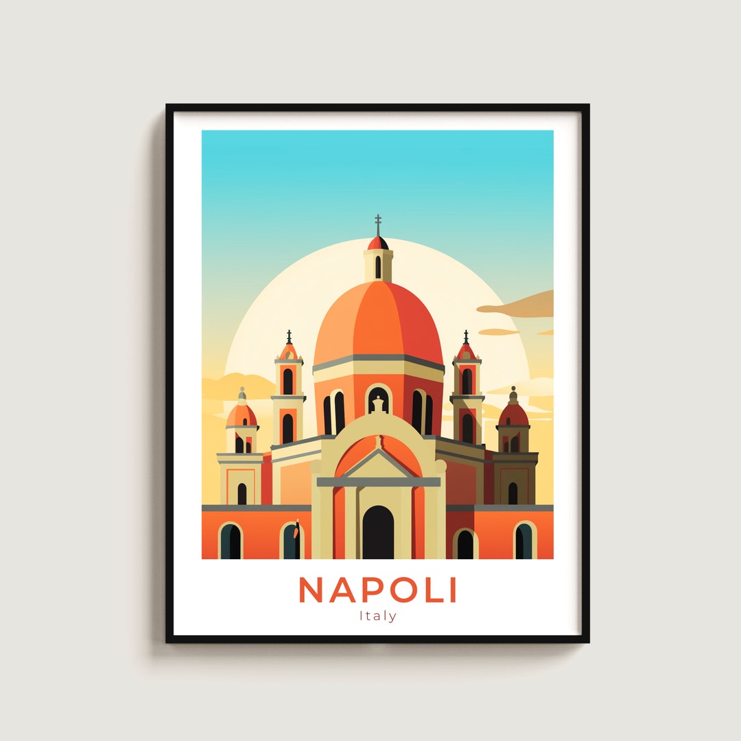 Napoli Travel Poster Wall Art Gift Italy Travel Print Gift Home Decor ...
