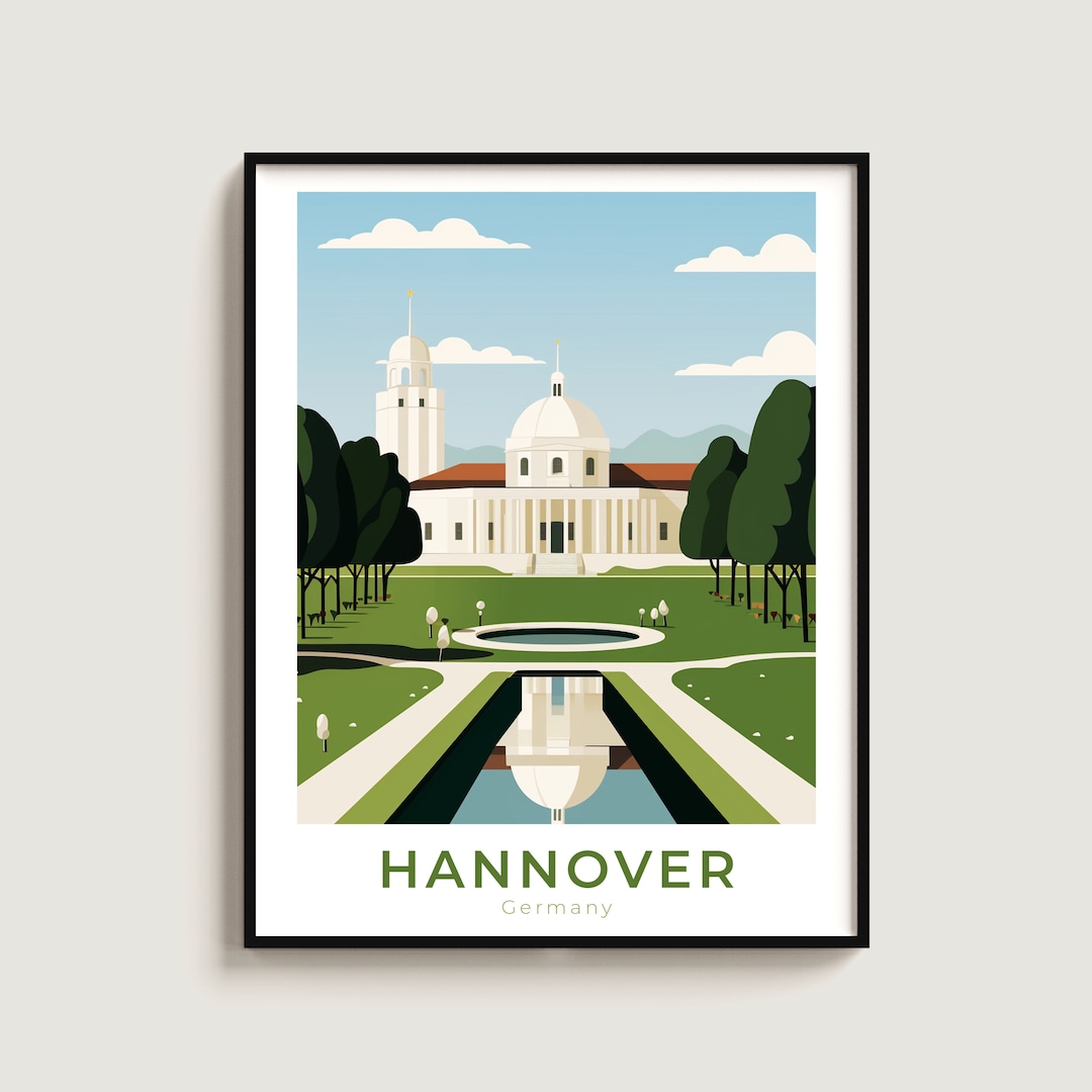 Hannover Travel Poster Wall Art Gift Germany Travel Print Gift Home ...
