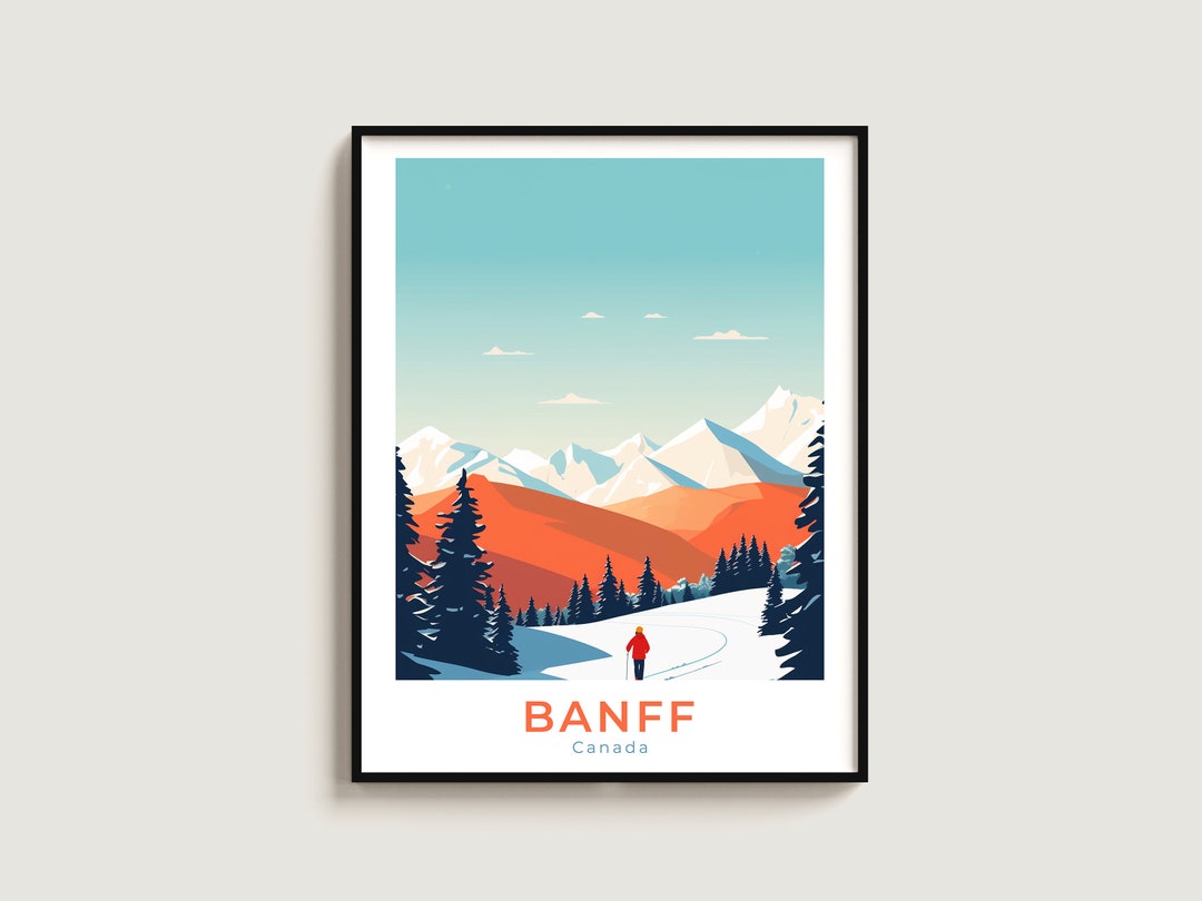 Banff Travel Poster Wall Art Gift Canada Travel Print Gift Home Decor ...