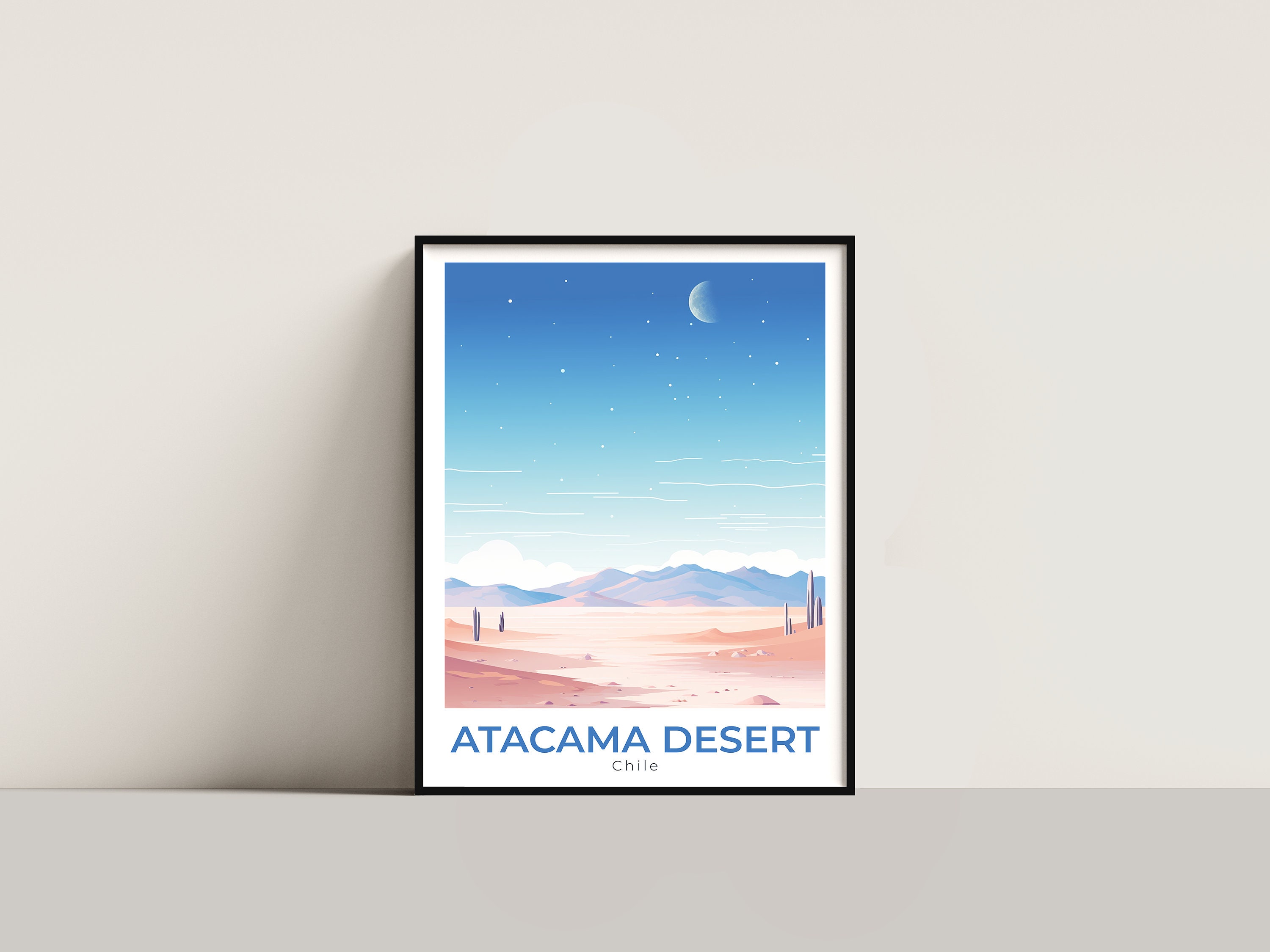 Atacama Desert Travel Poster Wall Art Gift Chile Travel Print Gift Home ...