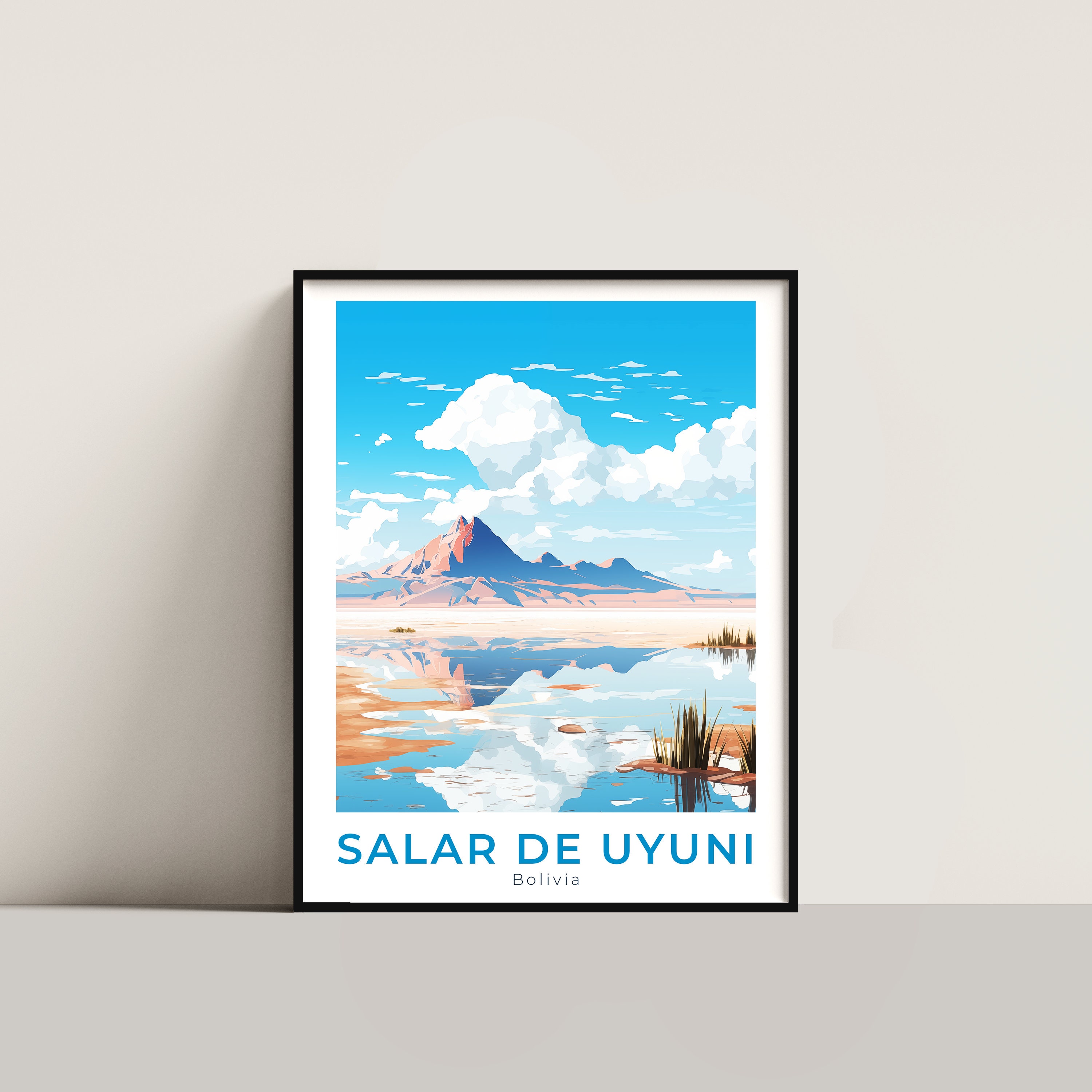 Salar De Uyuni Travel Poster Wall Art Gift Bolivia Travel Print Gift ...