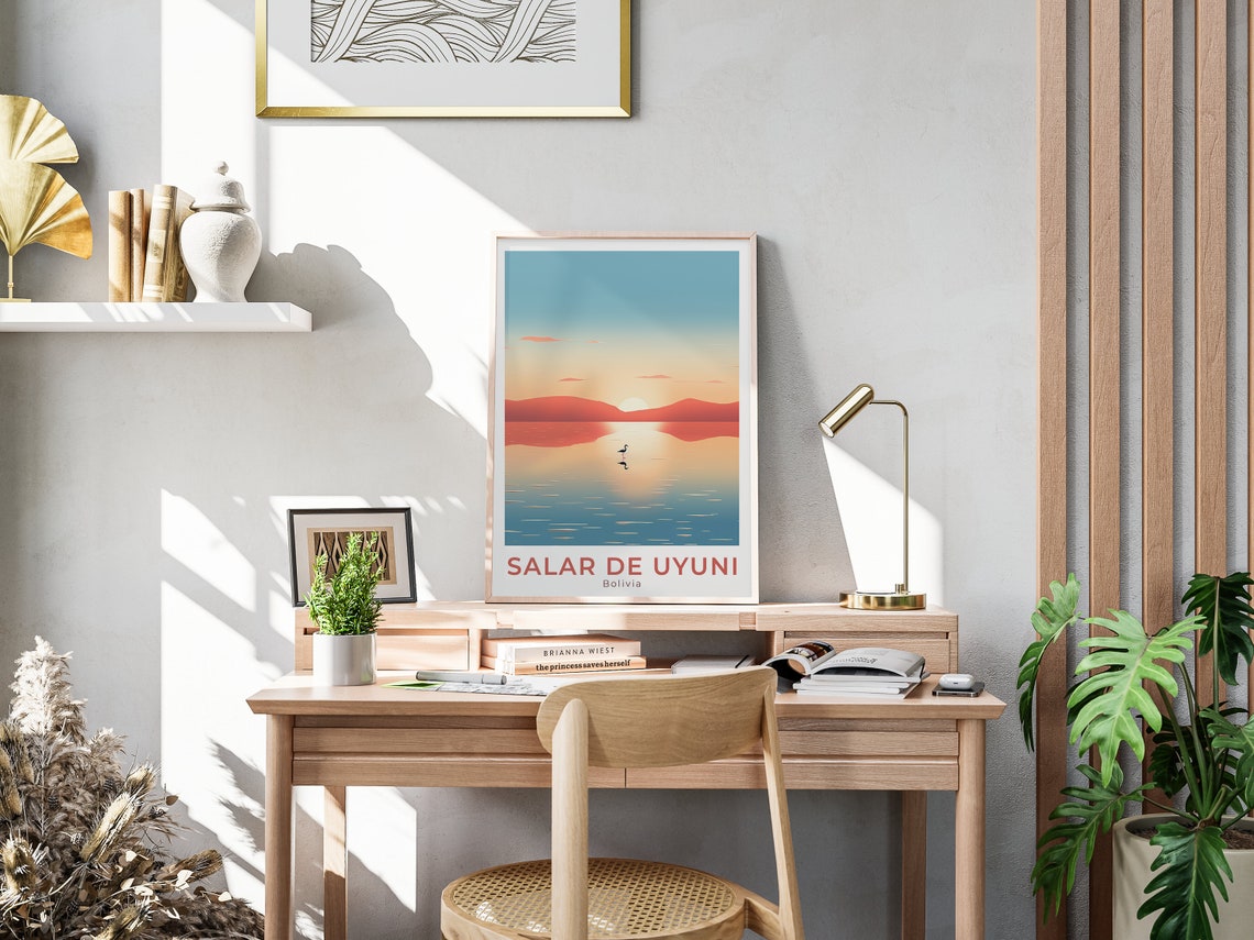 Salar De Uyuni Travel Poster Wall Art Gift Bolivia Travel Print Gift ...