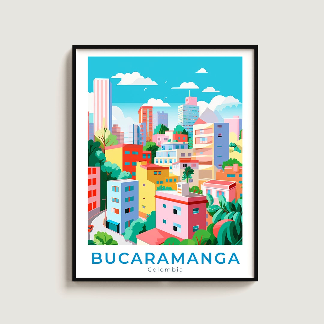 Bucaramanga Travel Poster Wall Art Gift Colombia Travel Print Gift Home ...