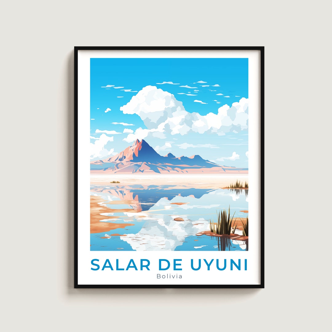 Salar De Uyuni Travel Poster Wall Art Gift Bolivia Travel Print Gift ...