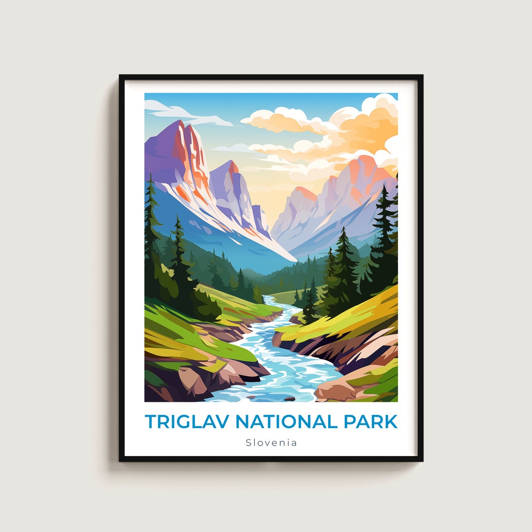 Triglav National Park Travel Print Wall Art Gift Slovenia Travel Poster ...