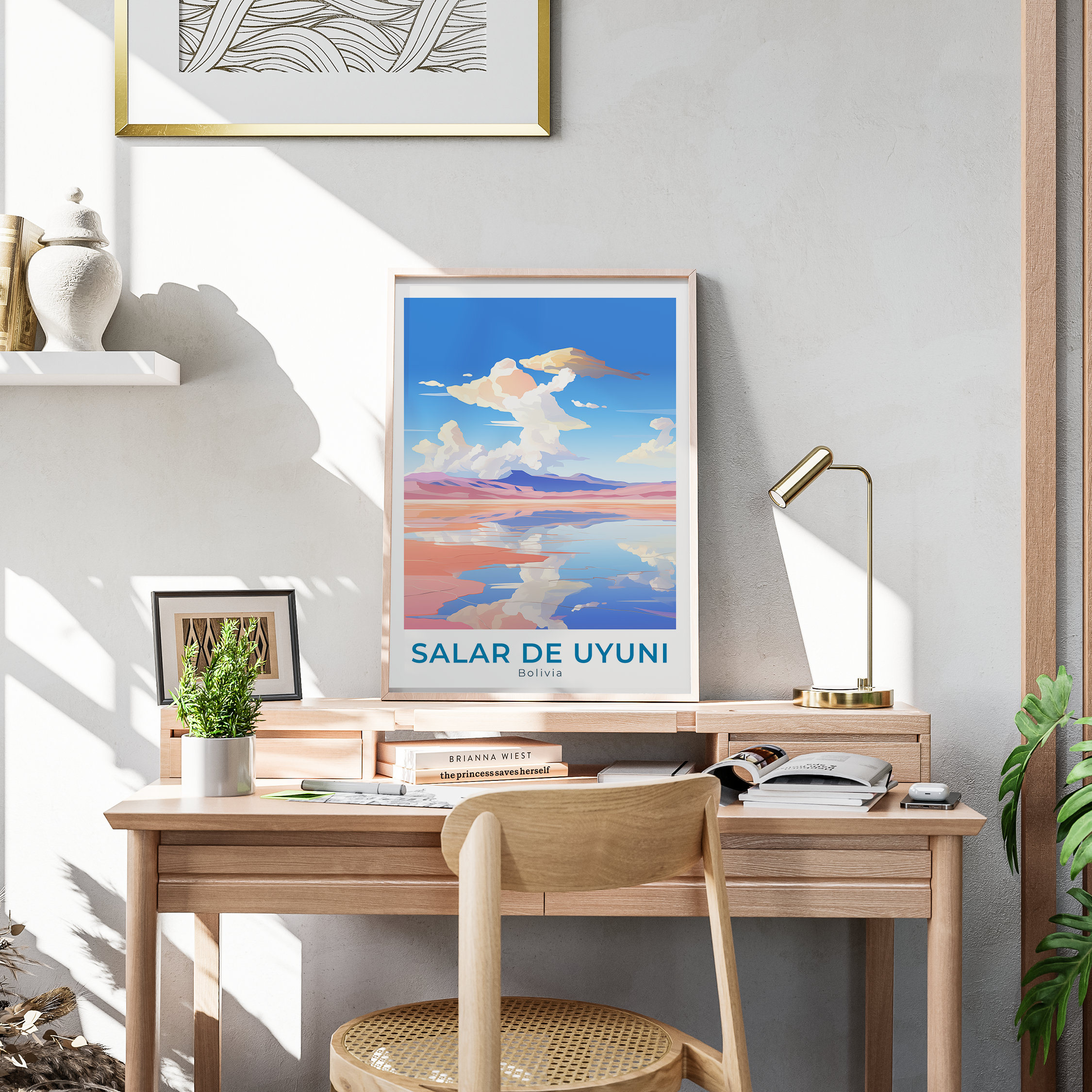 Salar De Uyuni Travel Print Wall Art Gift Bolivia Travel Poster Gift ...
