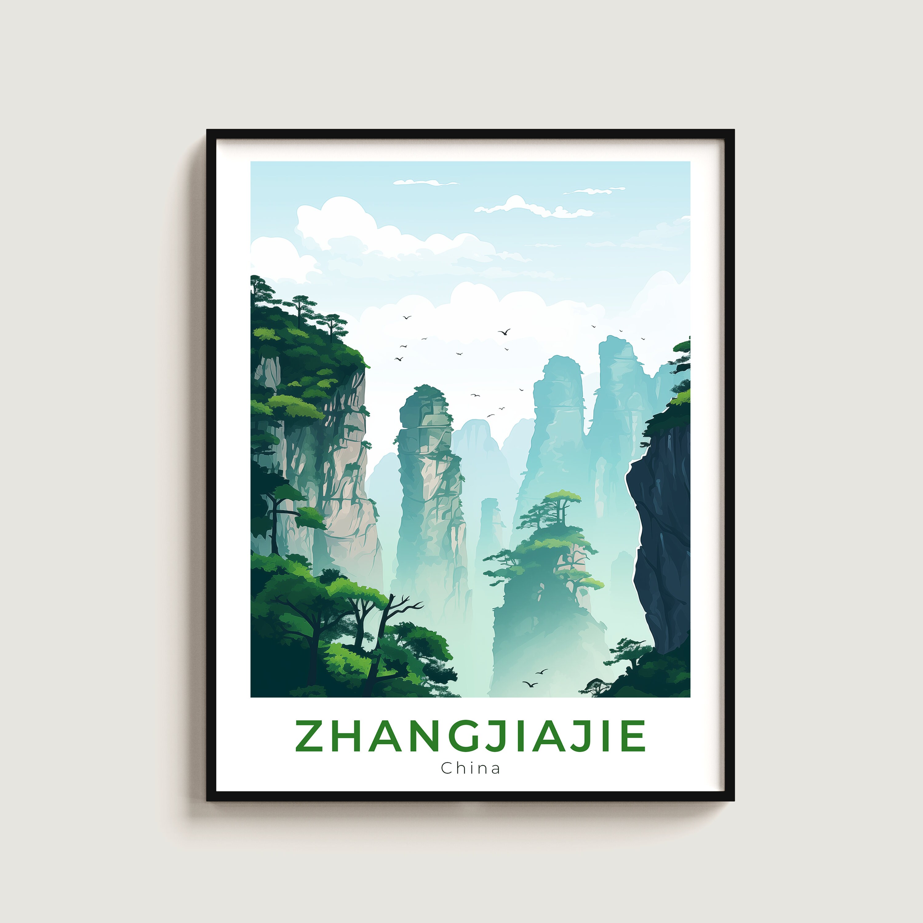 Zhangjiajie National Forest Park Travel Print Wall Art Gift China ...