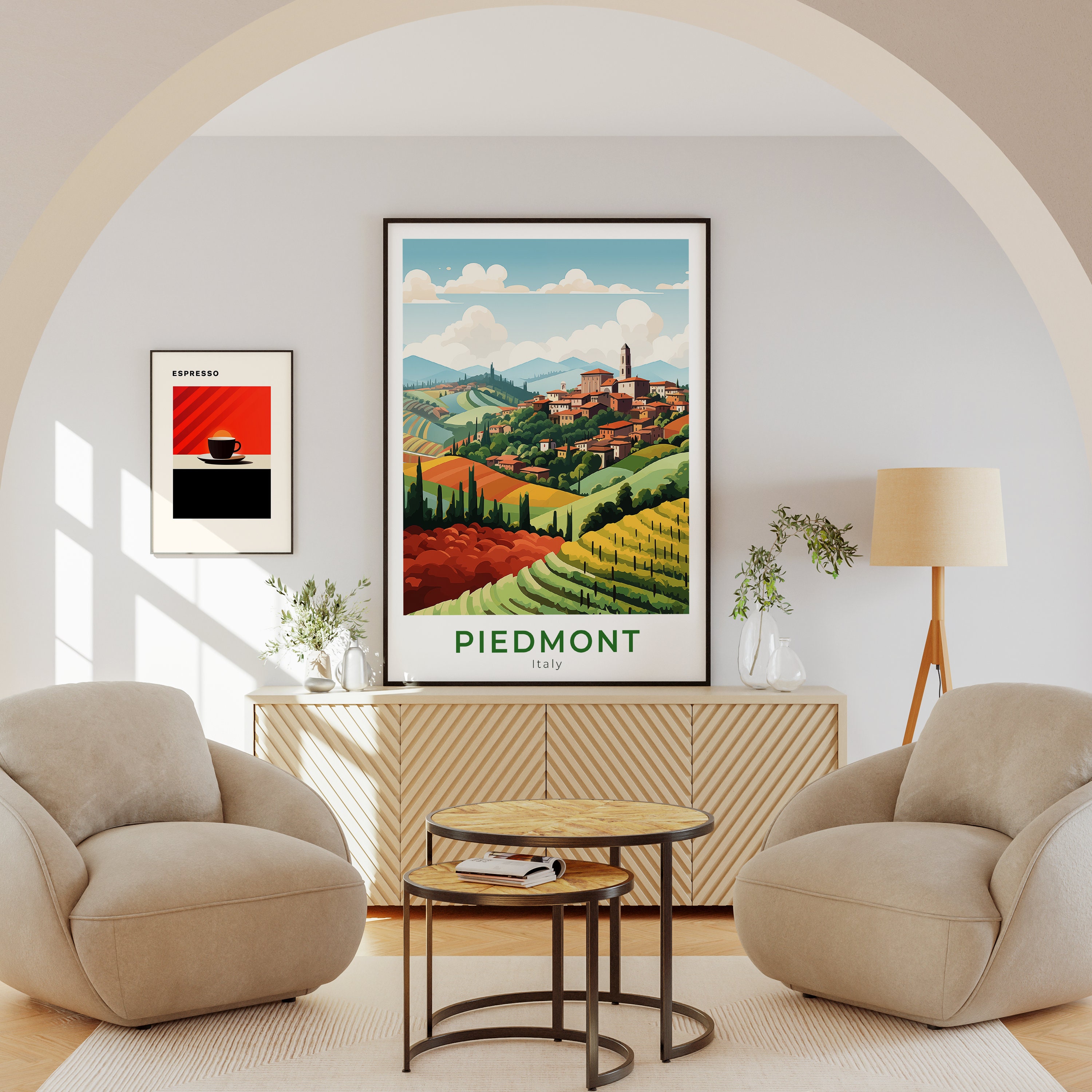 Piedmont Travel Print Wall Art Gift Italy Travel Poster Gift Home Decor ...