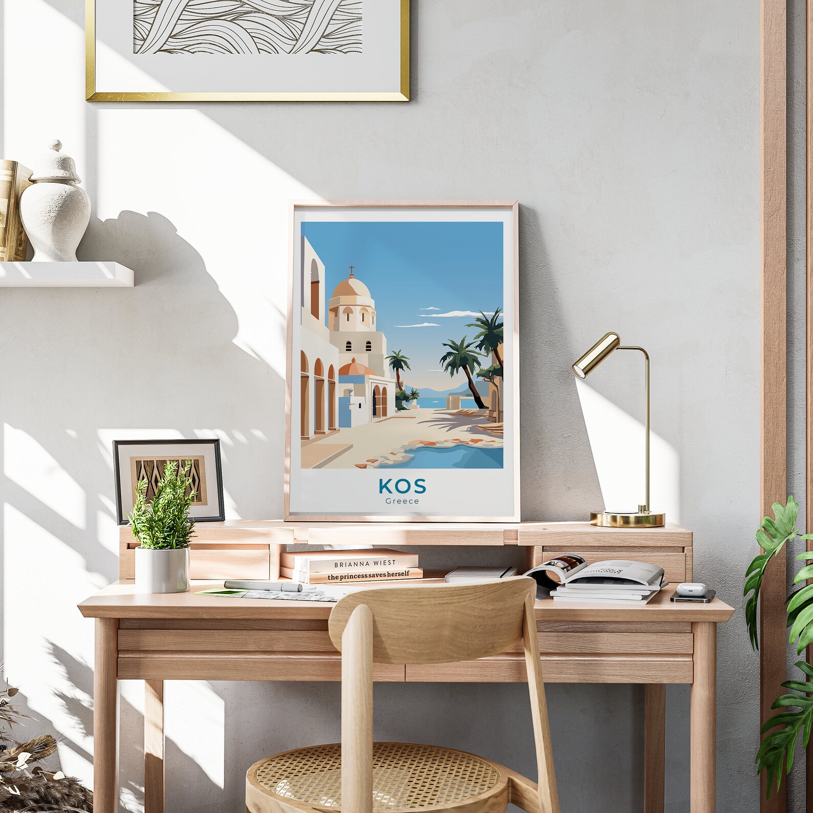 Kos Travel Poster Wall Art Gift Greece Travel Print Gift Home Decor ...