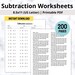 Subtraction Worksheets Printable for Kids, Math Learning Worksheets for ...
