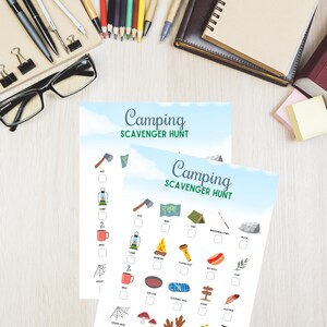 Camping Scavenger Hunt Printable PDF, Treasure Hunt Printable, Family ...