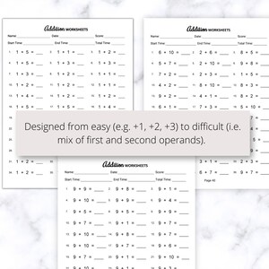 Addition Worksheets Printable for Kids, Math Learning Worksheets for ...