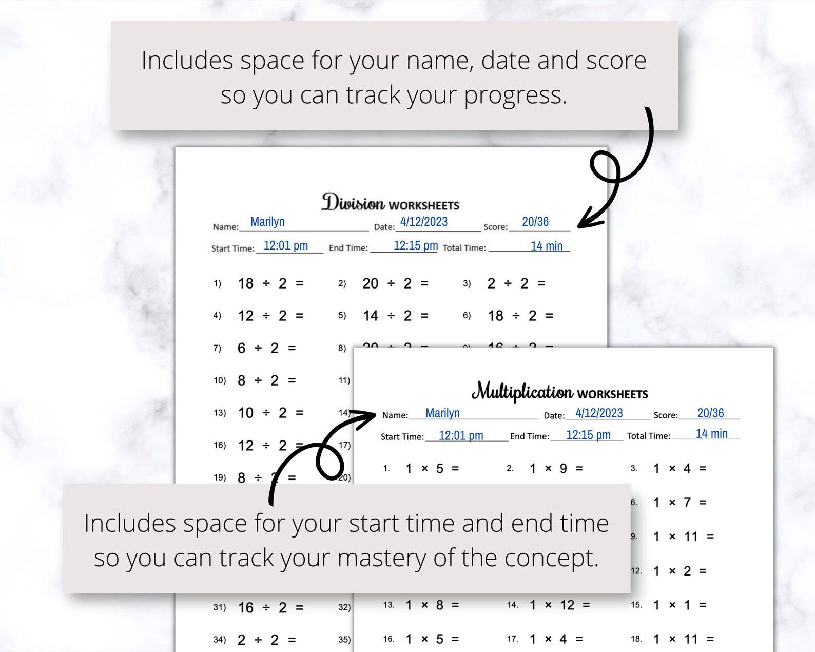 Math Worksheet Printable for Kids, Division and Multiplication ...