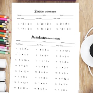 Math Worksheet Printable for Kids, Division and Multiplication ...