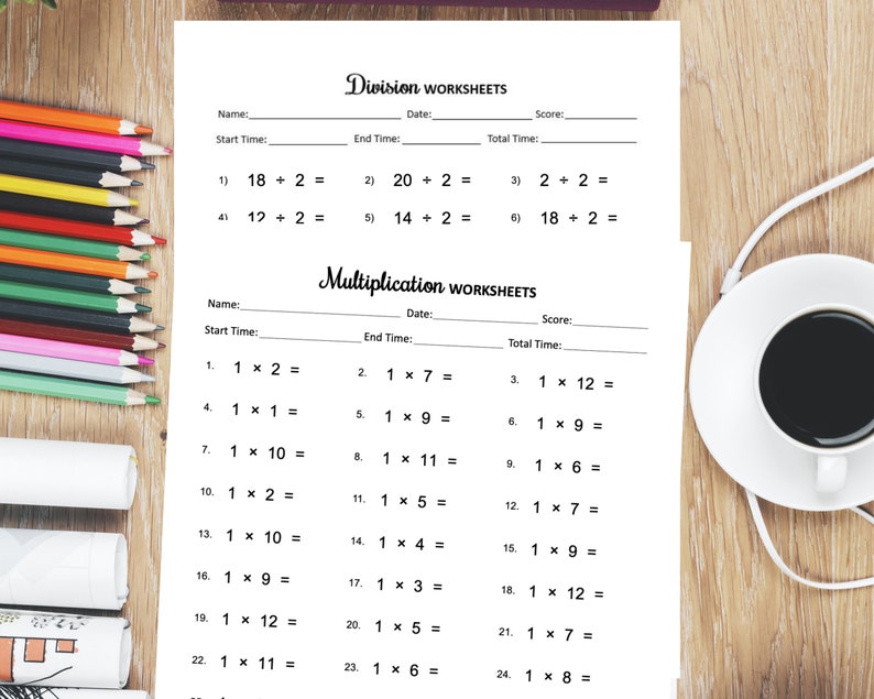 Math Worksheet Printable for Kids, Division and Multiplication ...