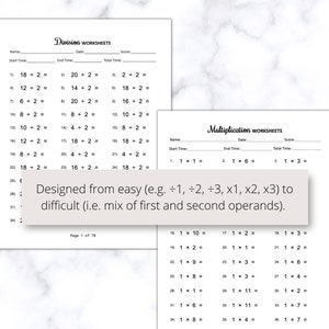 Math Worksheet Printable for Kids, Division and Multiplication ...