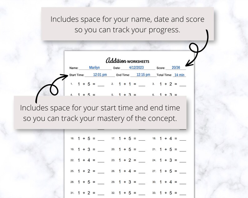 Addition Worksheets Printable for Kids, Math Learning Worksheets for ...