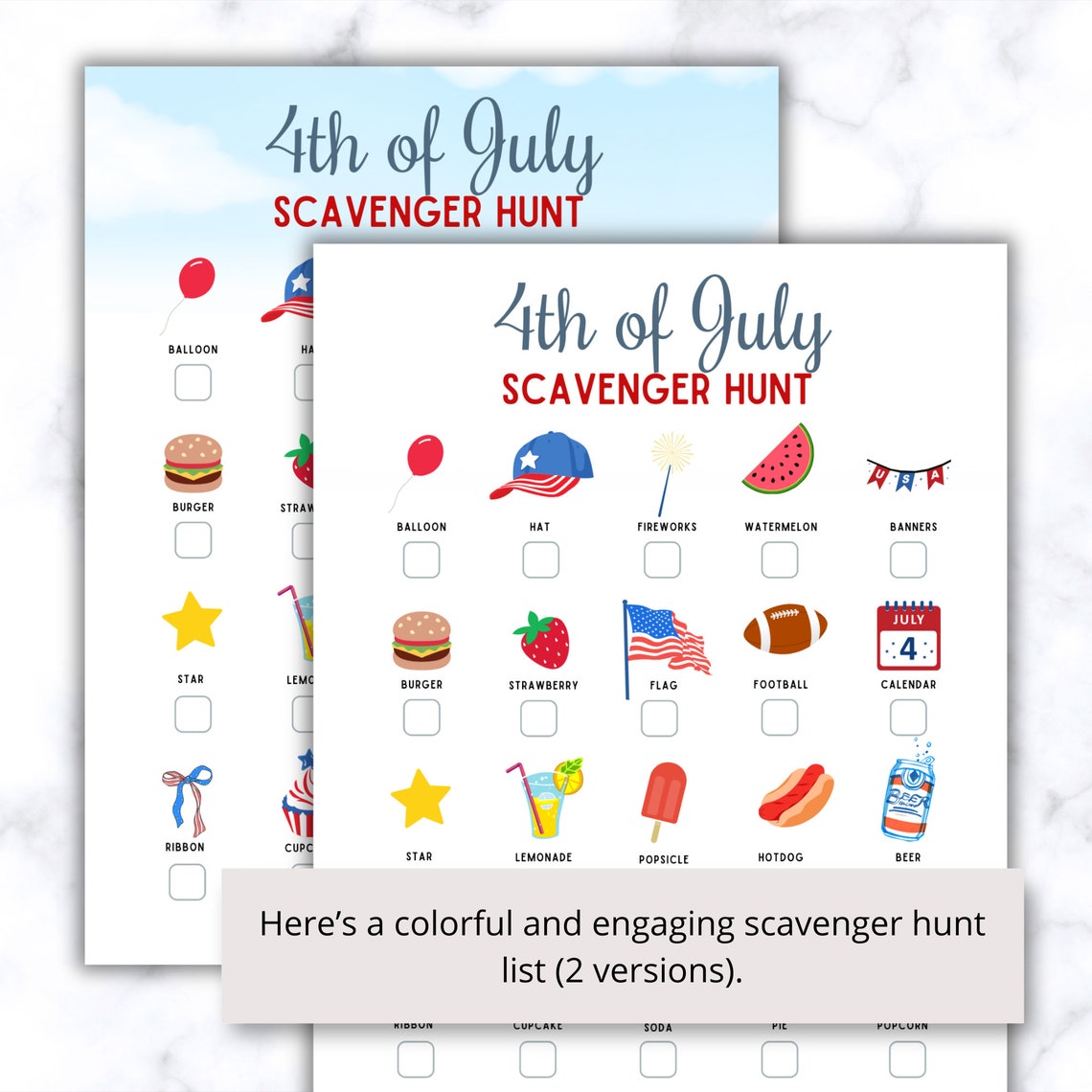 4th of July Scavenger Hunt Printable PDF, Treasure Hunt Printable ...