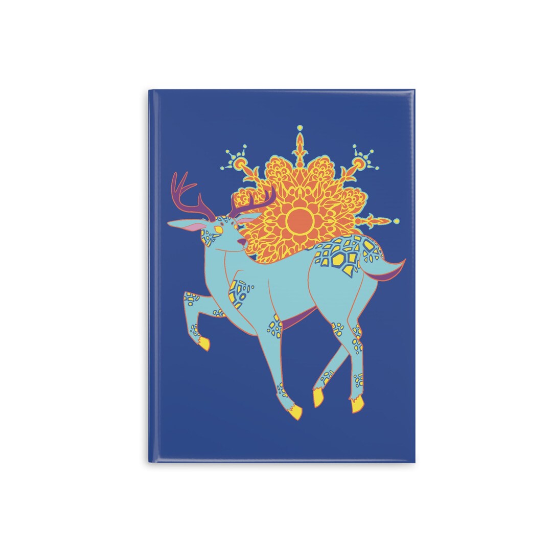Sun Mandala Stag, Hardcover Notebook With Puffy Covers - Etsy