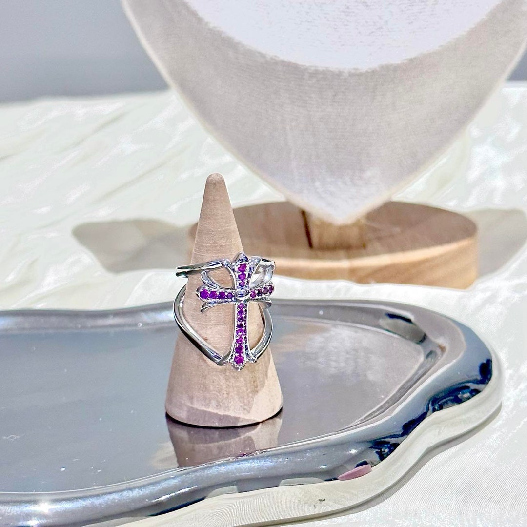 Chrome Hearts Style Cross Gothic Zirconia S925 Silver Rings, Punk Style, Y2k Rings - Etsy