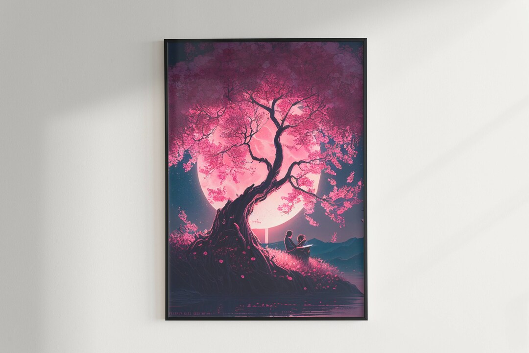 Cherry Blossom Tree Print - Etsy