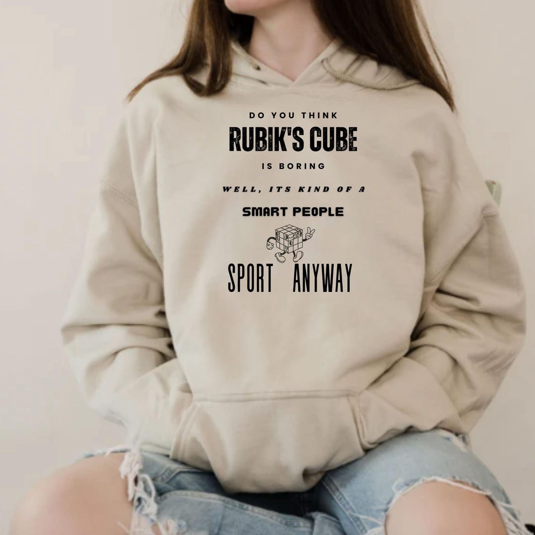 Rubik Cube Hoodie, 90s Retro Hoodie, Math Rubik Hoodie, Speed Cubing ...