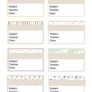 Editable Name Tags for Children, Custom Name Labels for Kids Stylish ...