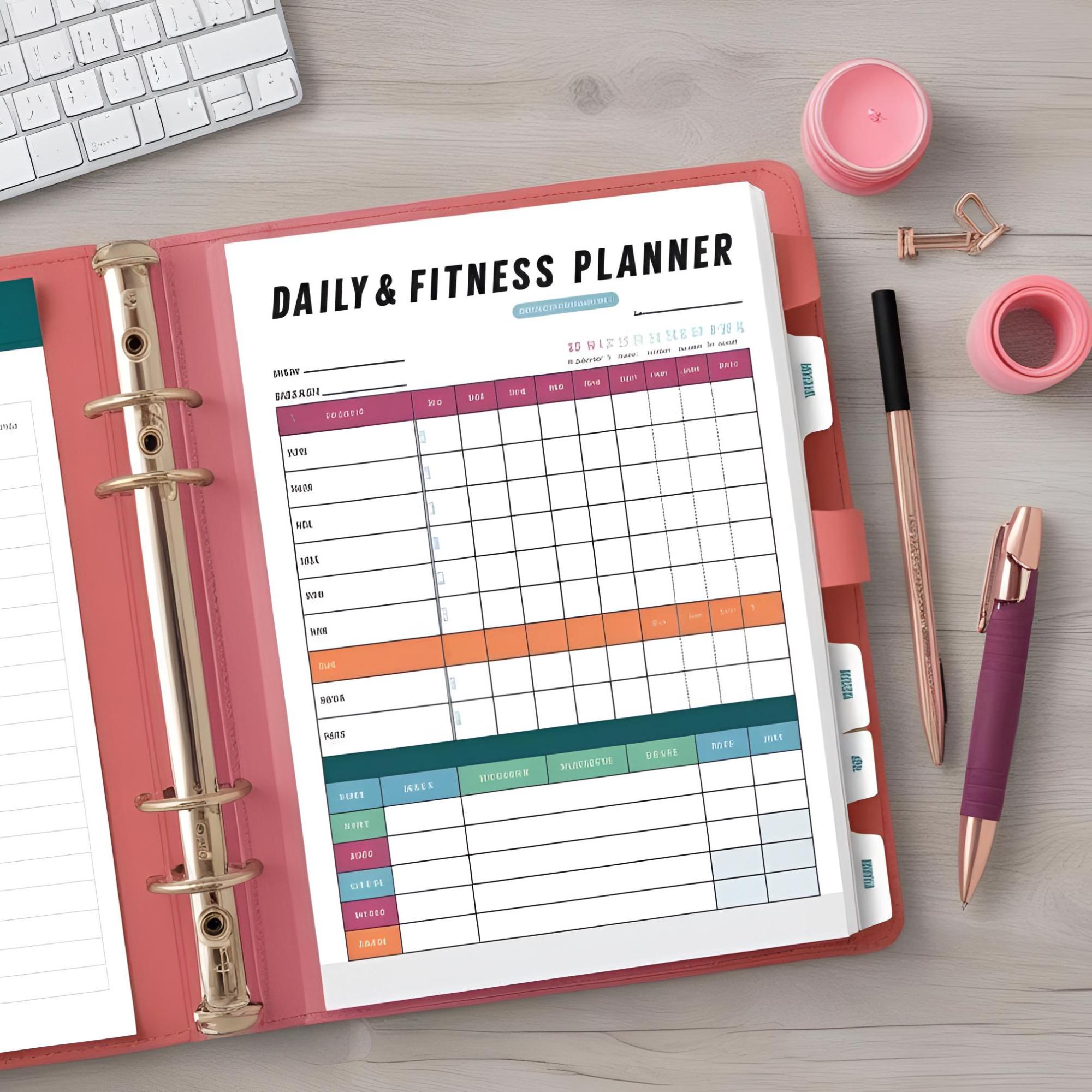 Daily Fitness Tracker Printable | Workout Planner PDF | Health ...