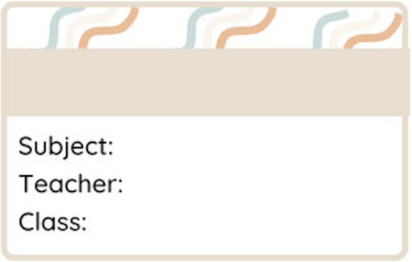 Editable Name Tags for Children, Custom Name Labels for Kids Stylish ...