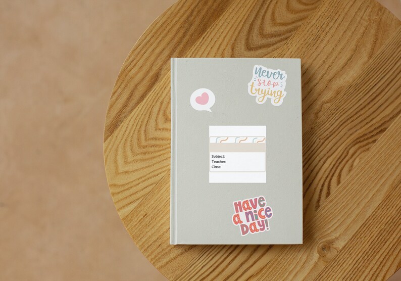 Editable Name Tags for Children, Custom Name Labels for Kids Stylish ...