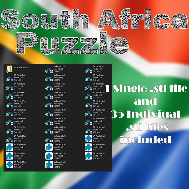 South Africa 3D Puzzle - Digital File - Etsy