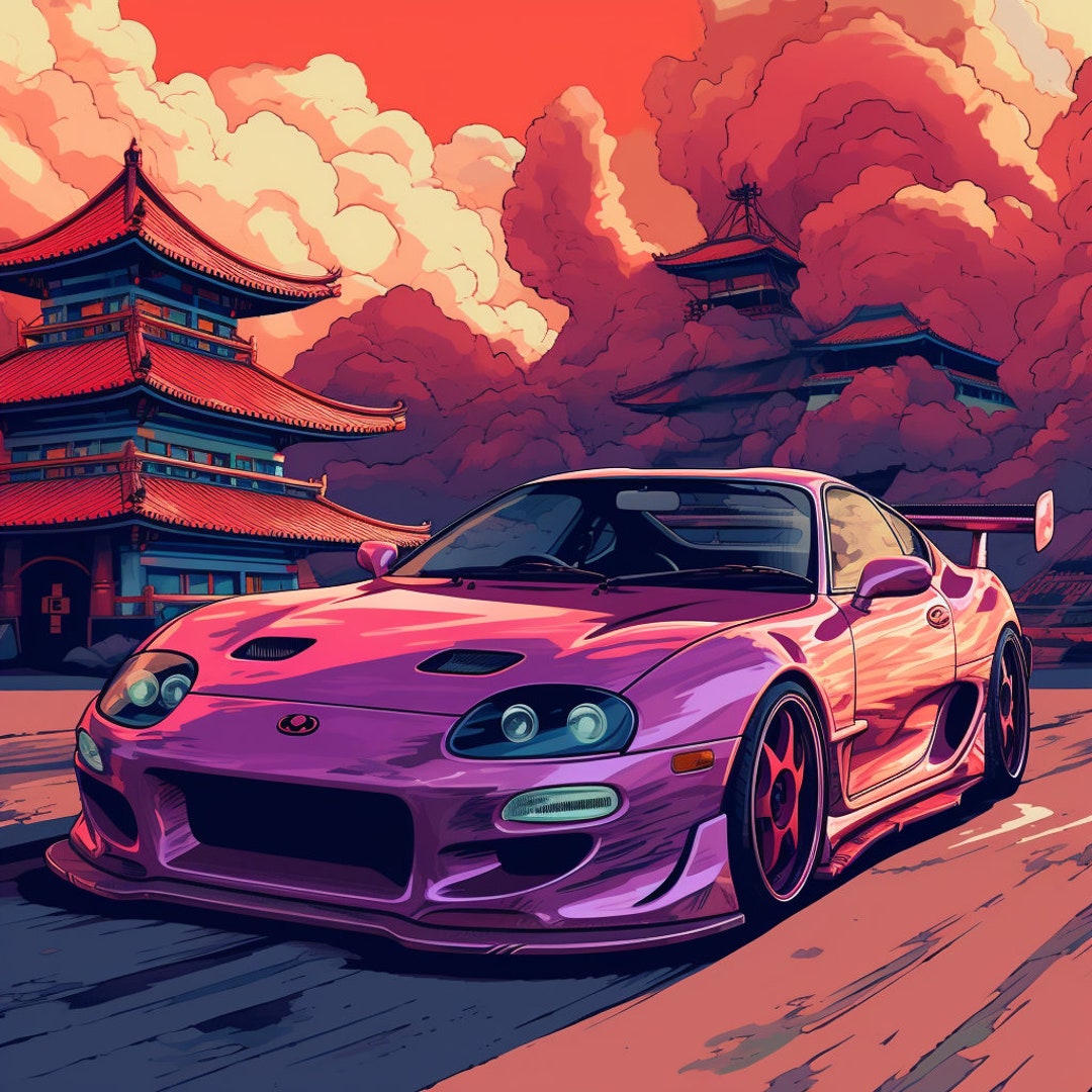 JDM Style Car Digital Download, Screen Saver, Art Poster or Framed Print, Drifting Hoonigan ...