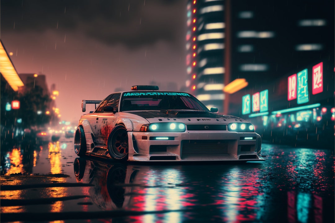 JDM Style Car Digital Download, Screen Saver, Art Poster or Framed ...
