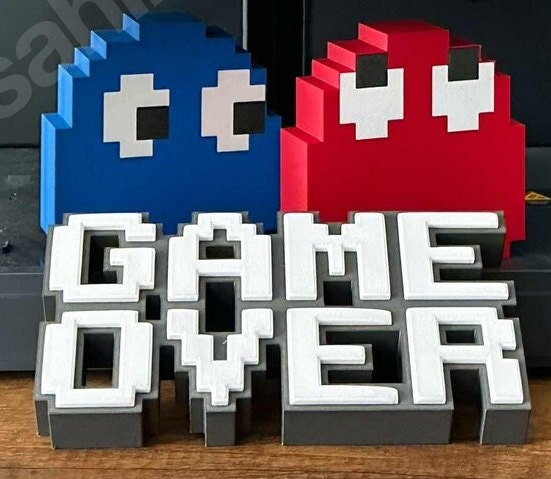 GAME OVER 3D STL File for 3D Print - Etsy