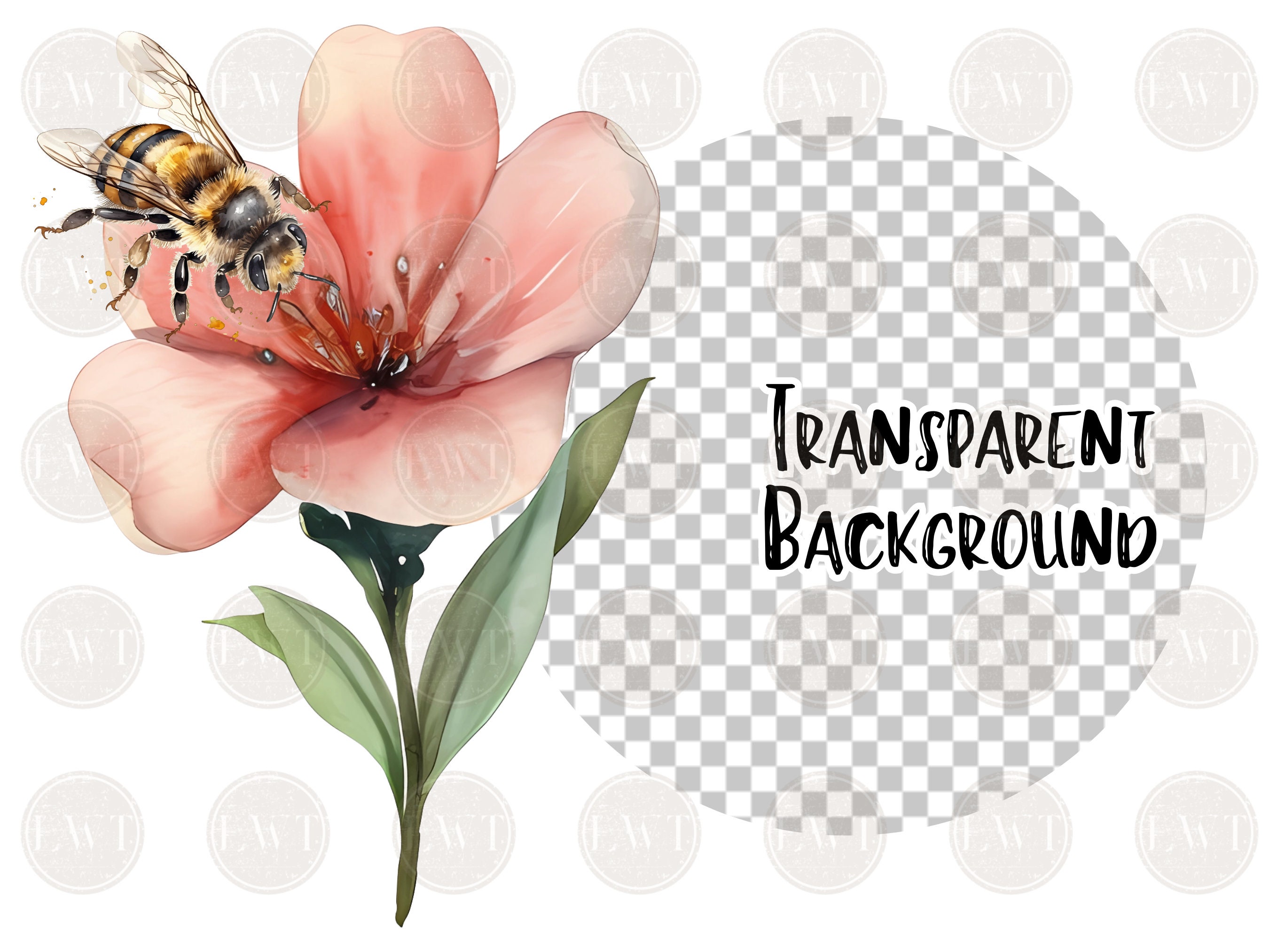Watercolor Honey Bee Clipart, Spring Garden Bee and Honey Jar, Beehive ...