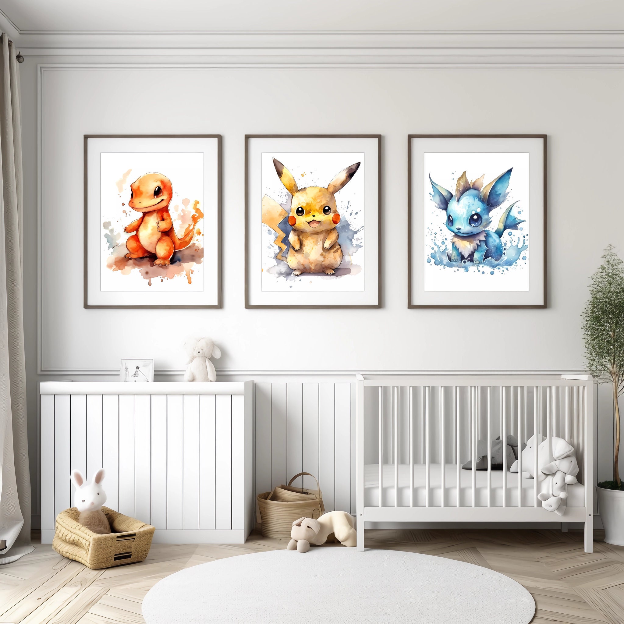 Pokemon Watercolor Print Pokemon Poster Wall Art Pokemons Printable ...