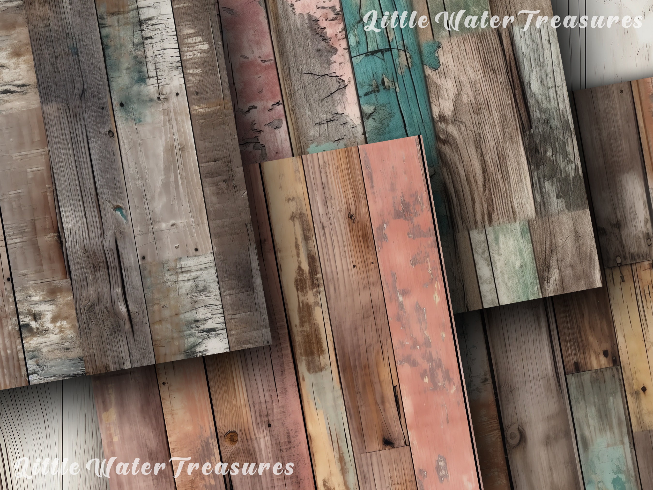 Premium Shabby Wood Background Digital Papers, Dark Wooden Backgrounds ...