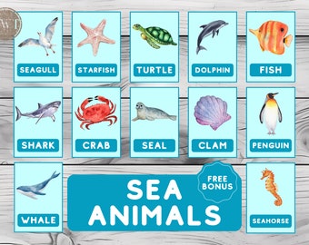 Farm Animals 16 Printable Montessori Cards, Flashcards for Kids Flash ...