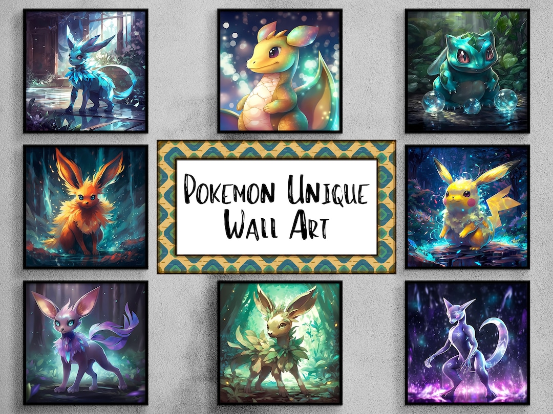Pokemon Poster Print Pokemon Wall Art Pokemon Printable Poster Set ...