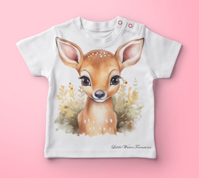 Woodland Animals Watercolor Clipart, Forest Animals Clip Art, Nursery ...