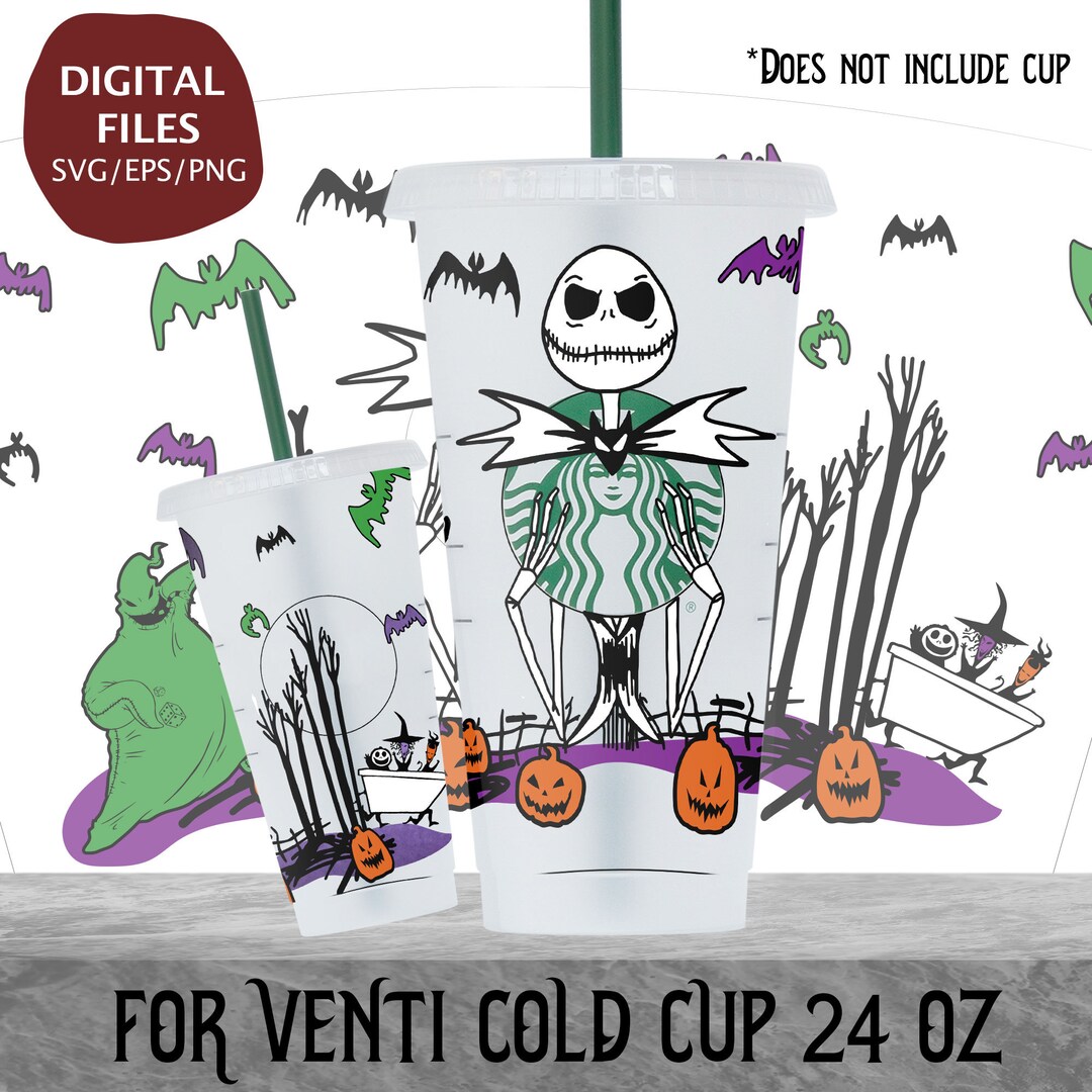 Jack Halloween Starbucks Cold Cup SVG Venti Cup 24, Halloween Digital ...