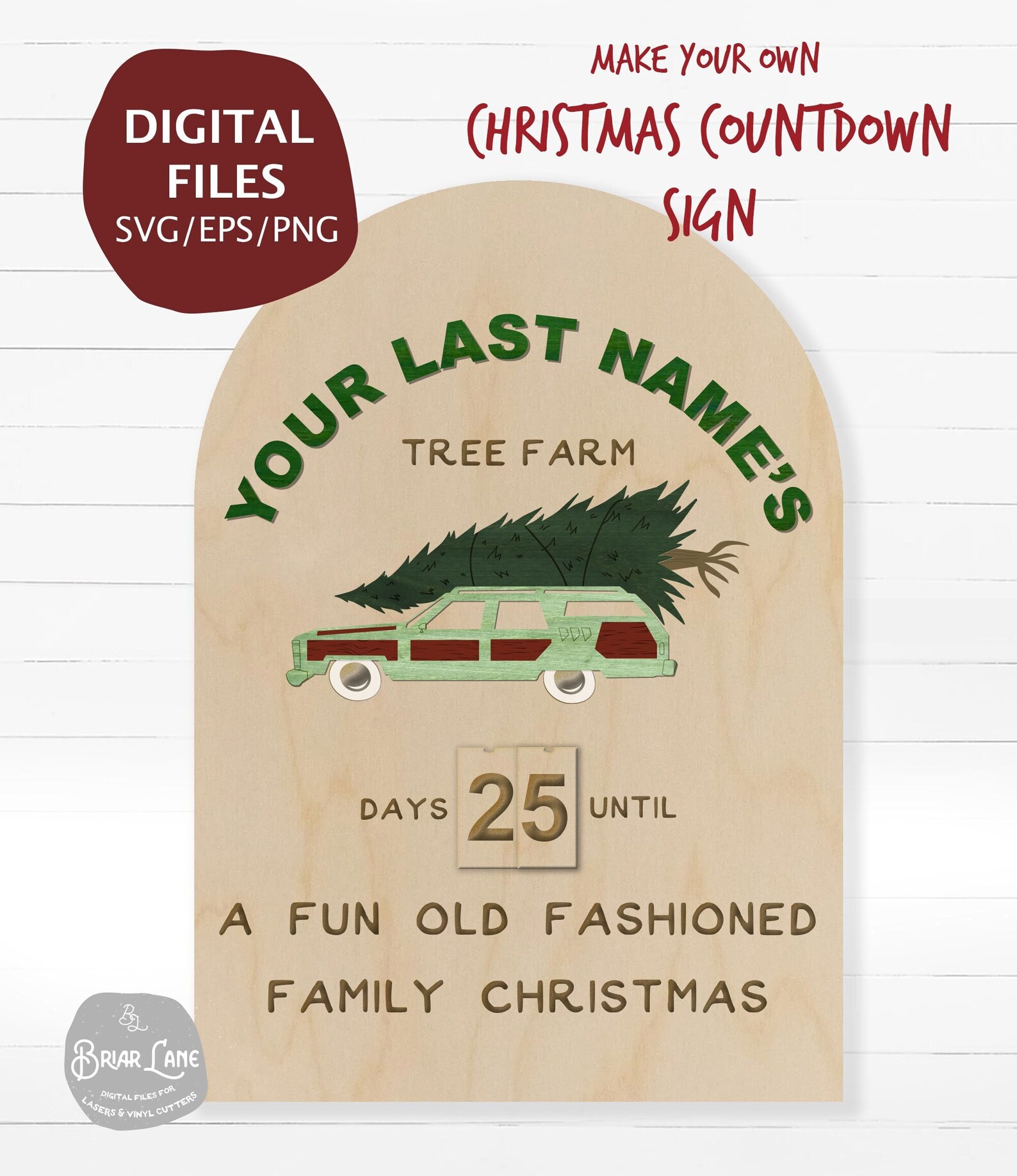 Griswold Family Christmas Countdown SVG, National Lampoon Vacation ...