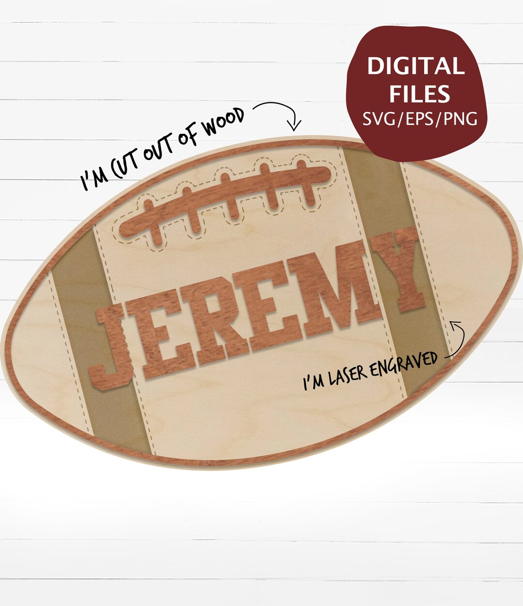 Football Nursery Name Sign, SVG/EPS Digital Download for Circut and ...