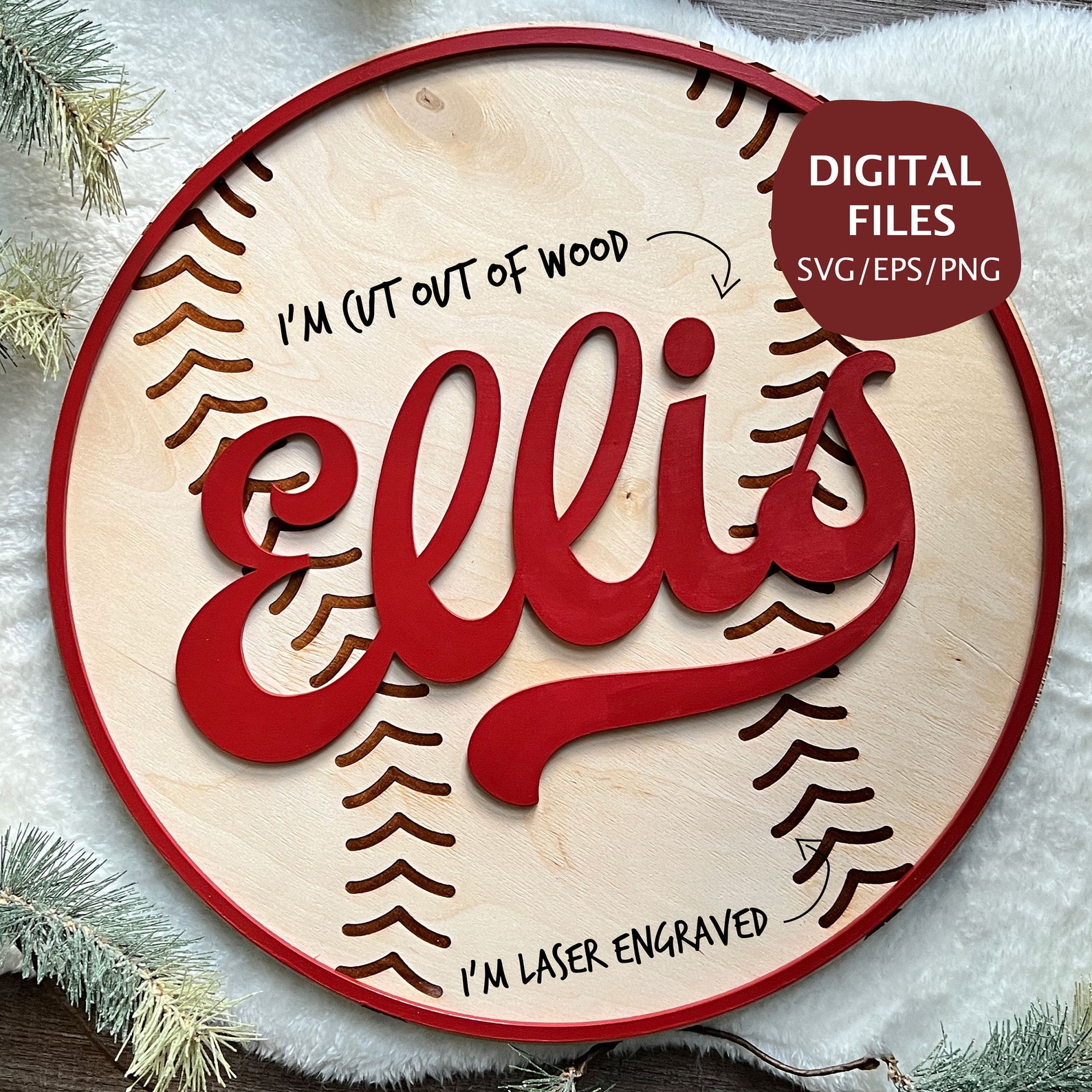 Baseball Nursery Name Sign, SVG/EPS Digital Download for Circut and ...