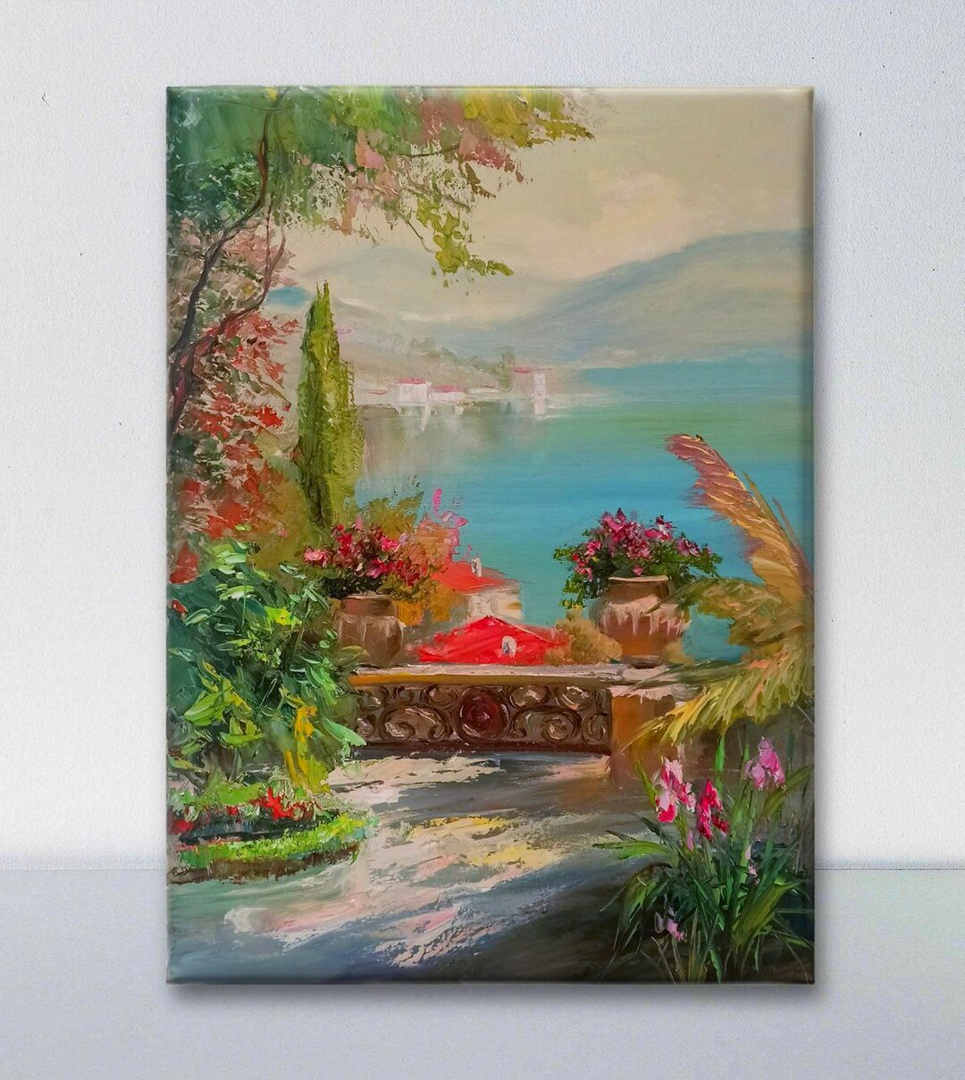 Italian Landscape Landscape Wall Art Large Original Oil Painting on ...