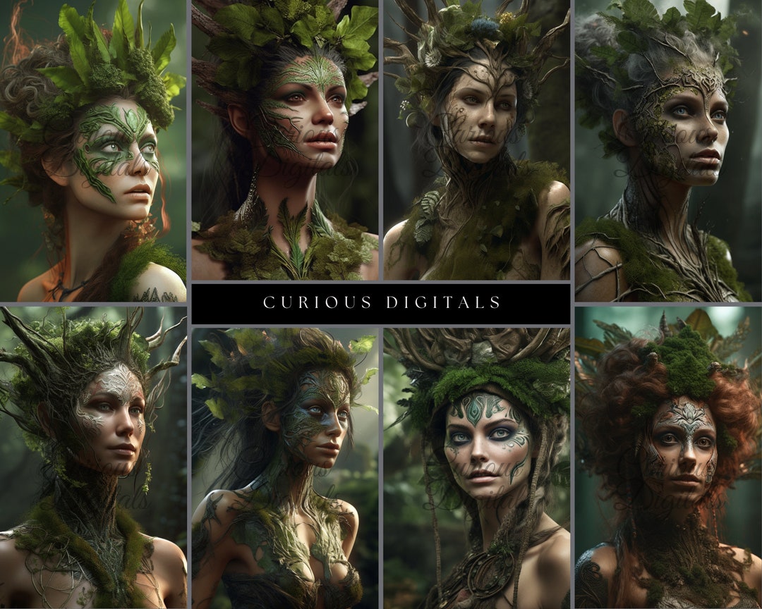 Fantasy Forest Dryad Women - Tree Nymphs - Digital Art Download - Stock Photo - PNG - Commercial ...
