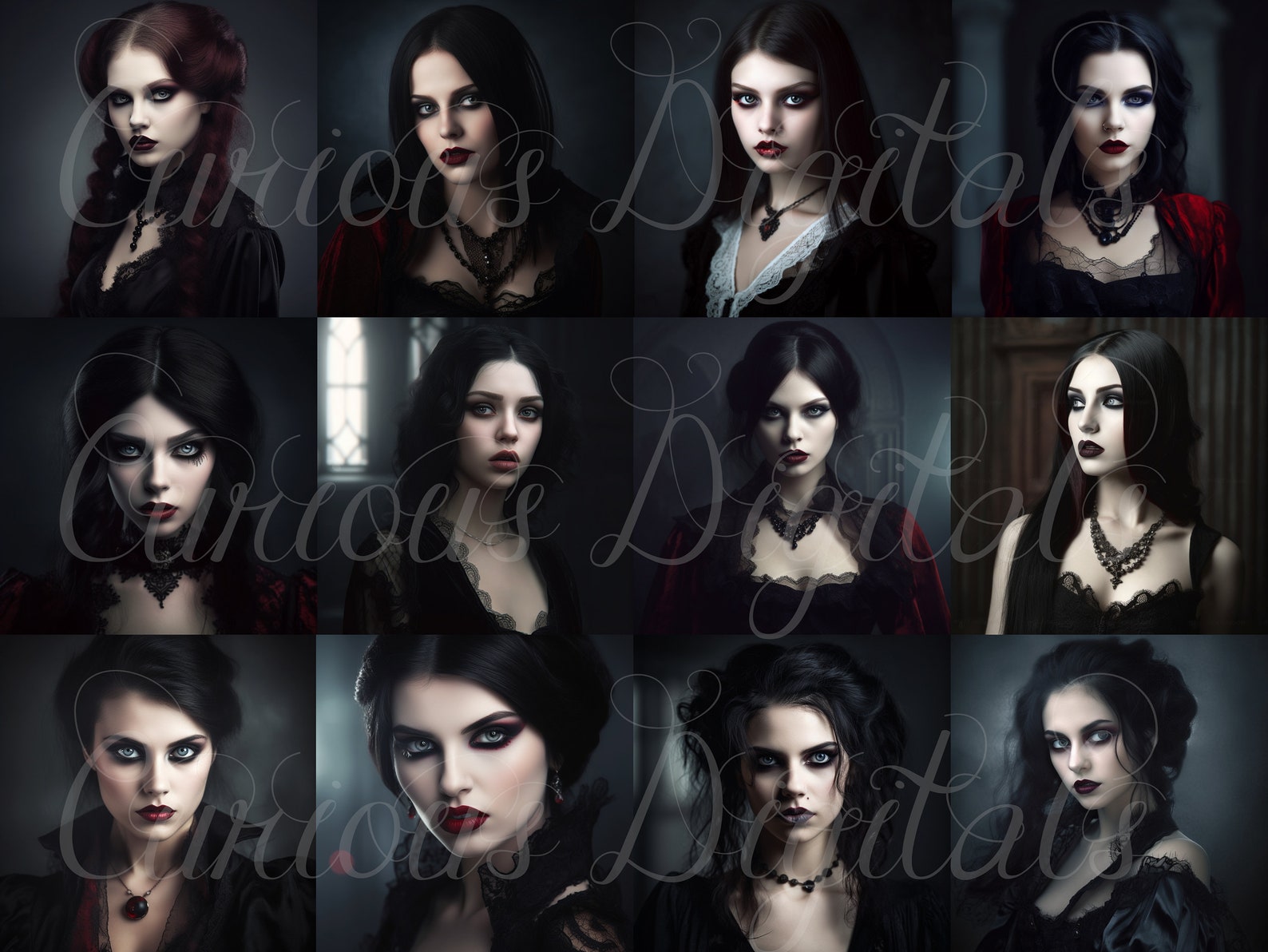Gothic / Vampire Women - Dark Art - Character Inspiration - Digital Art ...